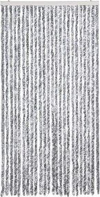 Závěs proti hmyzu bílý a šedý 100 x 220 cm Chenille 284281