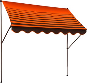 Angerer svorková markýza (hnědá s oranžovými pruhy, šířka 400 cm)