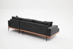 Hanah Home Rohová pohovka LIVA tmavě šedá pravá 287 cm 825BLC2812