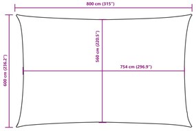 vidaXL Marketos Stínící plachta oxfordská látka obdélníková 6 x 8 m béžová
