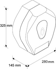 Merida TOP MAXI - zásobník na toaletní papír JUMBO 230, bílý