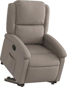 Zvedací polohovací křeslo taupe textil 3204172