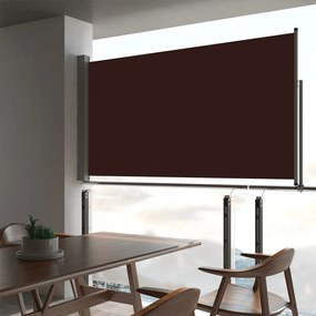 vidaXL Marketos Zatahovací boční markýza / zástěna na terasu 160 x 300 cm hnědá