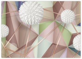 Obraz - 3D Abstrakce v pastelových barvách (70x50 cm)