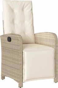 3dílný bistro set s poduškami béžový polyratan 3212570