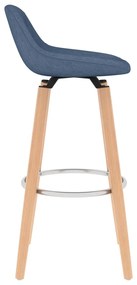 vidaXL Barové židle 2 ks modré textil
