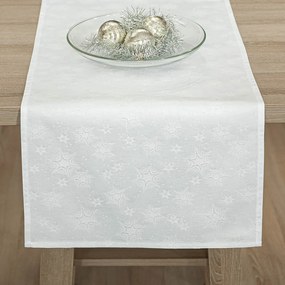 Ubrus Veba GARBO Velké vánoční hvězdy bílá Velikost: 40x180 cm