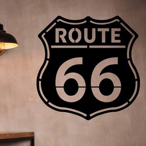 Živá Zeď Samolepka na zeď Route 66 Barva: černá