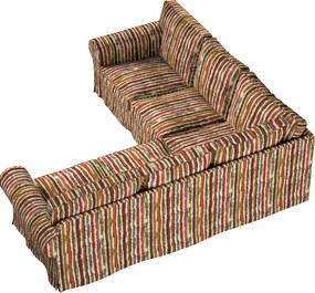 Potah na pohovku IKEA  Ektorp rohová barva vícebarevná látka pletený vzor, vzorované