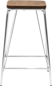 Stolička z jilmového dřeva ve stříbrné barvě/v přírodní barvě District – Premier Housewares