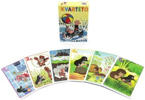 Kvarteto Krtek 1 společenská hra - karty v papírové krabičce 6x9cm