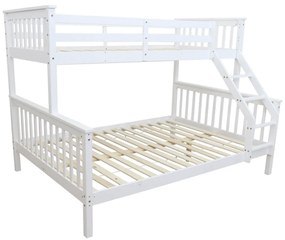 Patrová rozložitelná postel, bílá, BAGIRA