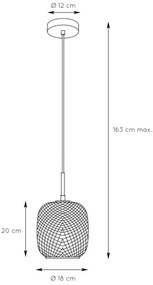 Lucide 03433/01/02 - Lustr na lanku AGATHA 1xE27/40W/230V