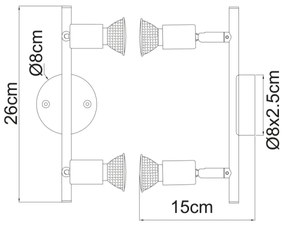 GLOBO 57381-2L - LED Bodové svítidlo OLANA 2xGU10/3W/230V