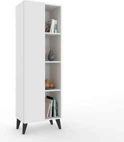 Vitrína Rtv Komoda Vysoká Skandinávské Nohy Bílá Mat