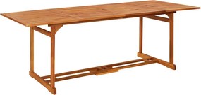 Zahradní jídelní stůl 220 x 90 x 75 cm masivní akáciové dřevo 315946