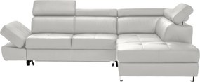 XXXLutz ROHOVÁ SEDAČKA, textil, kůže, světle šedá Celina Home - Sedací soupravy - 000501001826