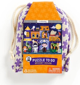 Mudpuppy Puzzle Strašidelný dům v látkovém pytlíku 36 dílků