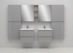 Cersanit - SET skříňka + umyvadlo, šedý lesk, Moduo 60, S801-222-DSM