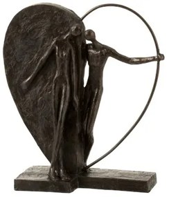 Hnědá dekorativní soška Couple in hearth - 10*29*31 cm