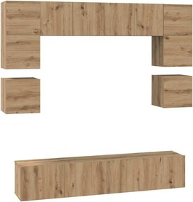 Sestava TV skříněk 8 ks Artisanový dub Kompozitní dřevo 3393335