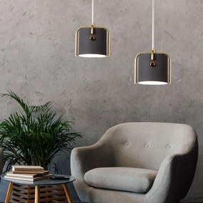Toolight, Stropní svítidlo APP934-1CP Elegent Black, černá-zlatá, OSW-03233