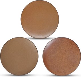 Hnědý porcelánový talíř ø 27 cm Ovio – BonBistro