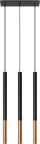 Lustr SOLLUX Mozaica 3l G9 3x40W bez zdroje SL.0889 černá/měď