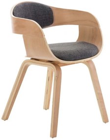 Bhm germany Jídelní židle Kingston, textil, přírodní / světle šedá