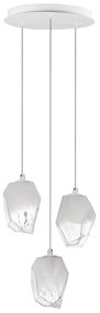 Retro lustr Ice 29 bílé