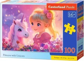 Castorland 111299 Puzzle Princezna s jednorožcem / 100 dílků / od 6 le