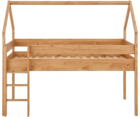 Danish style Domečková patrová postel Less,142 cm, dřevo