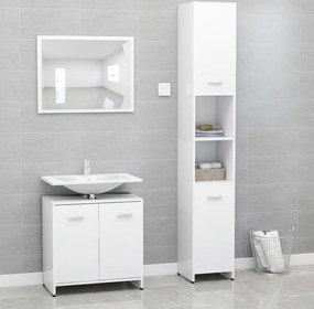 vidaXL 3dílný set koupelnového nábytku dřevotříska [3152716] Barva: Bílá