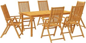 7dílný zahradní jídelní set 180x90x75 cm masivní akáciové dřevo 3295258