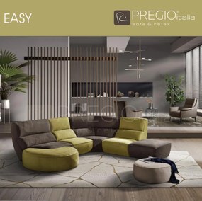 Pregio Italia sofa&relax Modulová pohovka EASY Provedení: lehátko 1 područka 157x96cm, Vzorník látek: tekno fibra 06 light grey