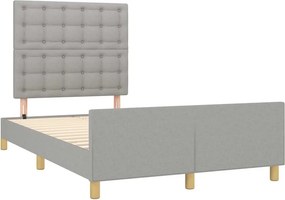 Rám postele bez matrací světle šedá 120x190 cm textil 3270541