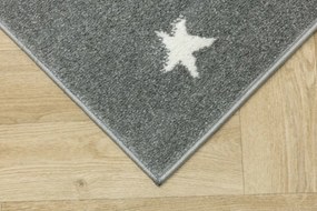 Dětský koberec Lima 9377C Zajíček s brýlemi šedý / krémový