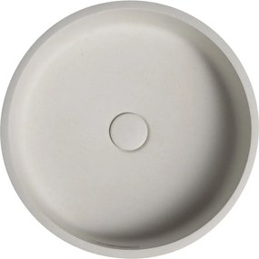 Sapho Sapho, ISPIR betonové umyvadlo včetně odtoku, 40cm, bílý pískovec, AR474