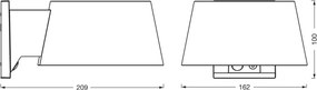 Osram - LED Solární nás. svítidlo ENDURA STYLE LED/10,1W/4,2V 2000 mAh IP54 antr