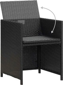 Zahradní křesla 4 ks polyratan černá 316745