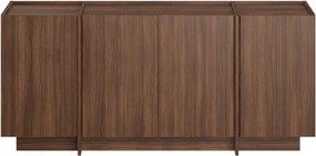Komoda v dekoru ořechu s dírou na kabely v tmavě přírodní barvě 180x80x45 cm Dorma – Kalune Design