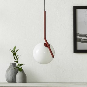 FLOS IC S1 designové závěsné světlo červené Ø 20cm