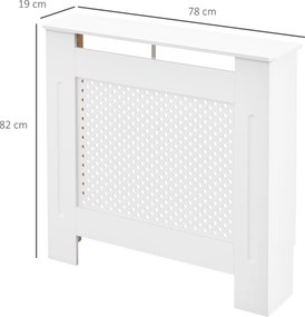 HOMCOM Kryt Radiátoru na Zeď - Moderní Design, MDF, 78x19x82 cm
