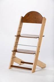 Lucas Wood Style rostoucí židle MIXLE -  přírodní/ořech rostoucí židle MIXLE: Srdíčko
