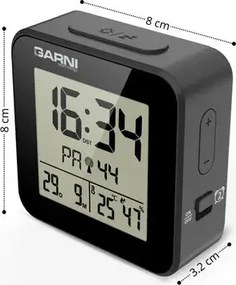 GARNI 138B - digitální budík s teploměrem a vlhkoměrem