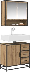 Sada koupelnového nábytku 2 ks Artisanový dub 65 x 33 x 60 cm 3402507