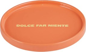 Butlers GOOD VIBES Talíř "Dolce far niente" 15 cm - oranžová