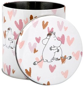 Kulatá plechová dóza Moomin Love pink 1,5L, Martinex Finsko