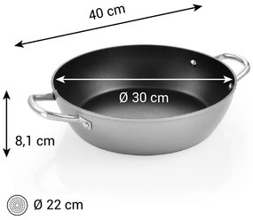 Hliníková pánev s nepřilnavým povrchem ø 30 cm GrandChef+ – Tescoma