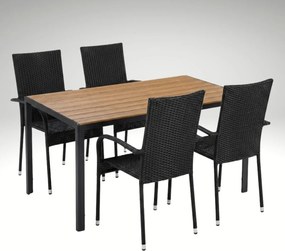 Vikio Zahradní ratanový set 140x80 pro 4 osoby DT255-P2 přirodní